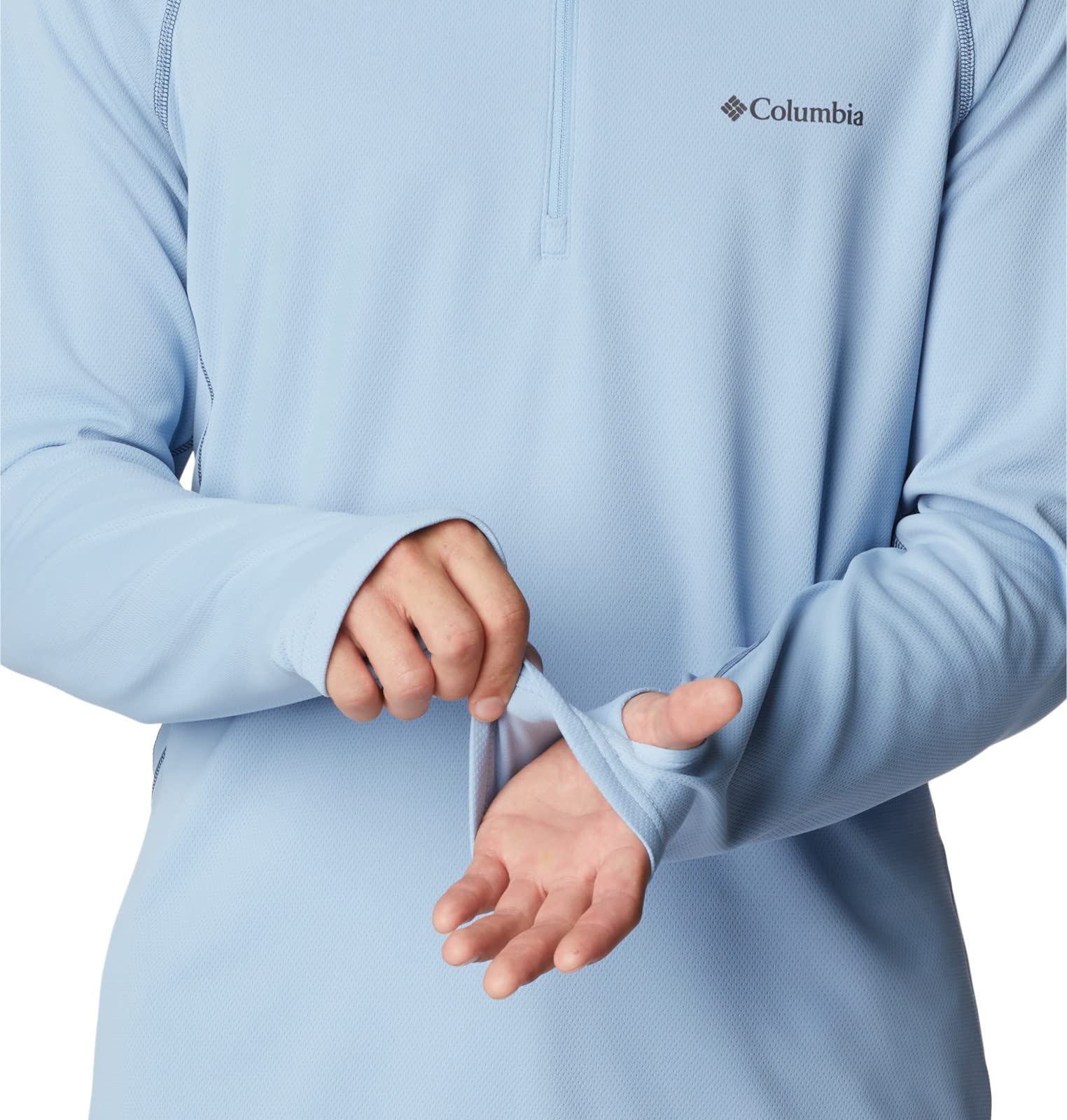 Columbia Men's Trek Crew, Jet Stream/CSC Sleeve Logo, Large