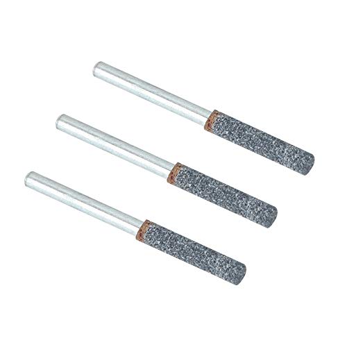 Grinding Stone, 3Pcs 4Mm 5/32In Diamond Chainsaw Sharpener Burr Stone File Sharpening Tool For Rotating Tool(Cylindrical)