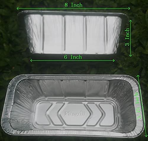 Firsgrill 32-Pack Professional Fits Blackstone 17" 22" 28" 30" 36" Griddle Grill Liners Foil Tray Drip Pans Grease Cup Liners 8" L x 3.75" W x 3" D
