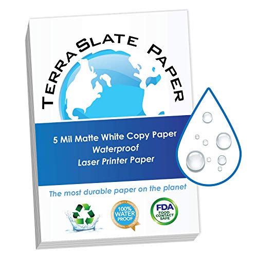 TerraSlate Paper 5 MIL 11" x 17" Waterproof Laser Printer/Copy Paper 100 sheets