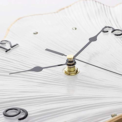 keenkee Elegant Wall Clock with Pendulum Battery Operated Non Ticking Silent Unique Home Decorative Fancy Hanging Clocks for Living Room Kitchen Bedroom Office Dining Bathroom Aesthetic Decor