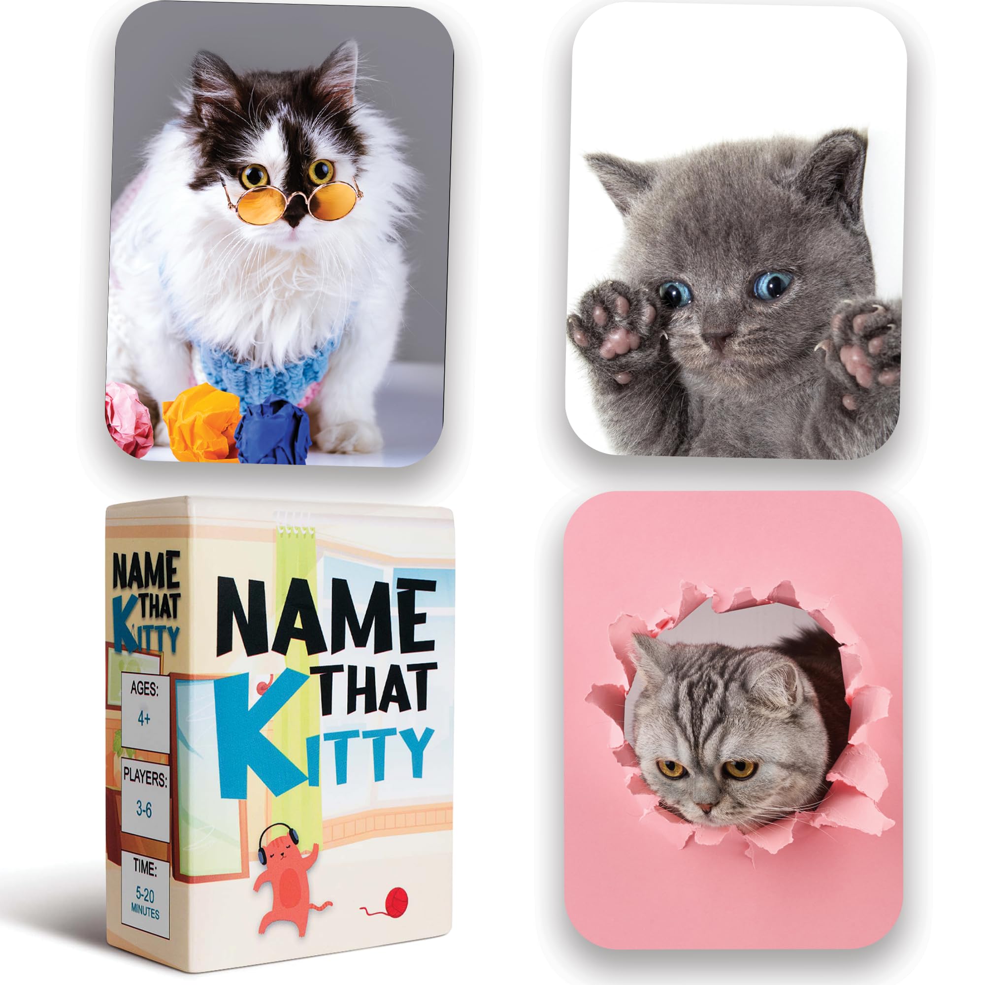 Name That Kitty - Cat Card Game for Kids 8-12 is Great for Cat Crafts, Cat Games, and Cat Memory Fans! Fun for Families, 9-Year-Old Girl Gifts, Cat Toys for Kids, or Cat-Themed Toys for Girls 6-8