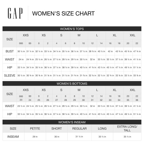 GAP Womens High Rise Vintage Slim Fit Jeans, Medium Rock, 29 Regular US