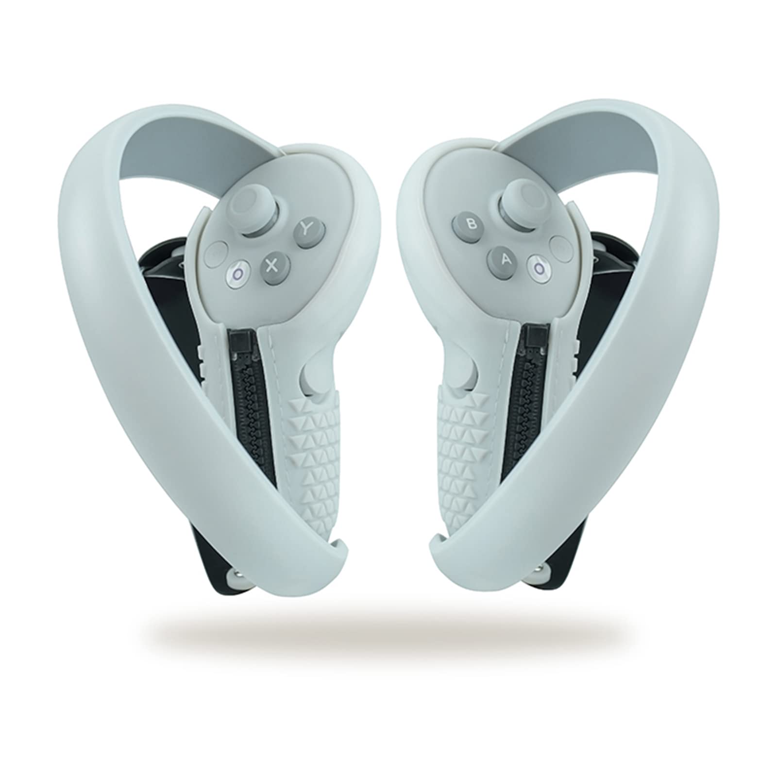 Compatible with Pico 4 VR Handle Sleeve Anti-Throw Controller Handle Strap,Touch Controller Grip Cover&Anti-Slip Adjustable Knuckle Strap for Pico 4