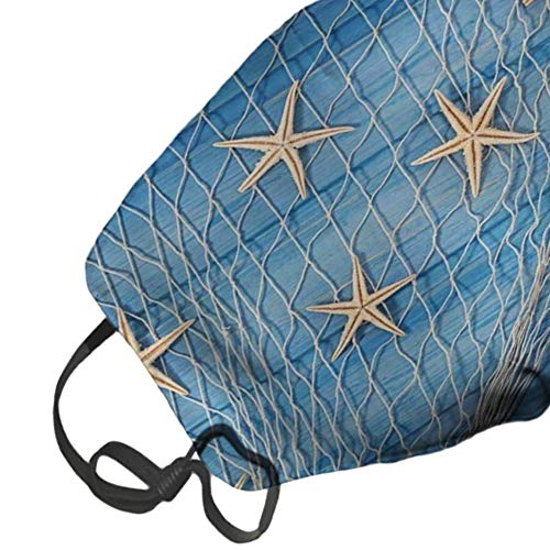 Beach Sea Star Fishing Net Personalized Dust Protection Soft Breathable Washable for Men Women for Cycling Running
