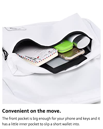 HotStyle SIMPLAY Classic School Backpack Bookbag, White