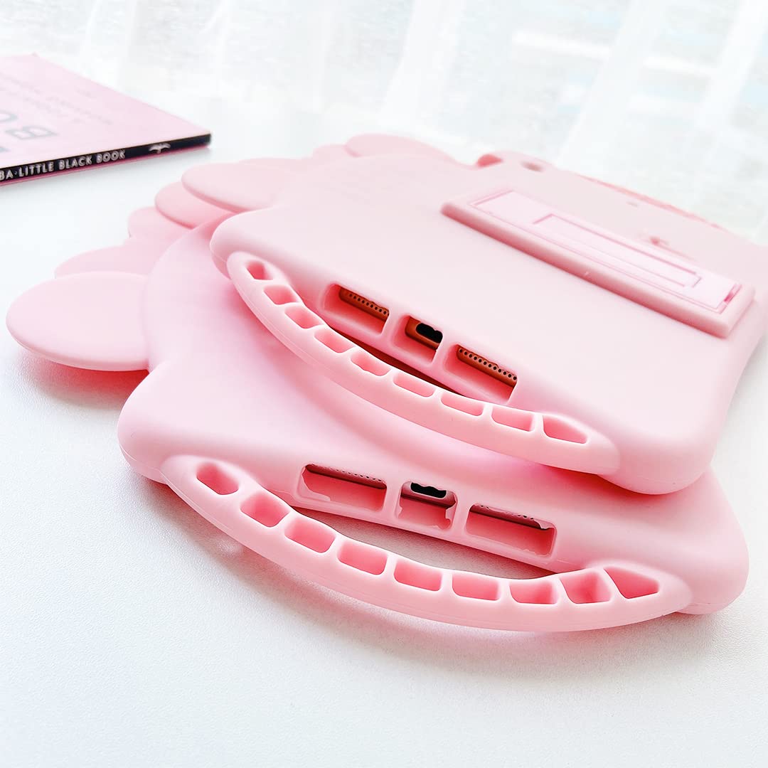 Compatible with iPad 9th Generation Case 2021/iPad 8th Generation Case 2020 10.2 Inch, iPad 7th Gen 2019 Case,Cute Cartoon with Stand Case (Pink)