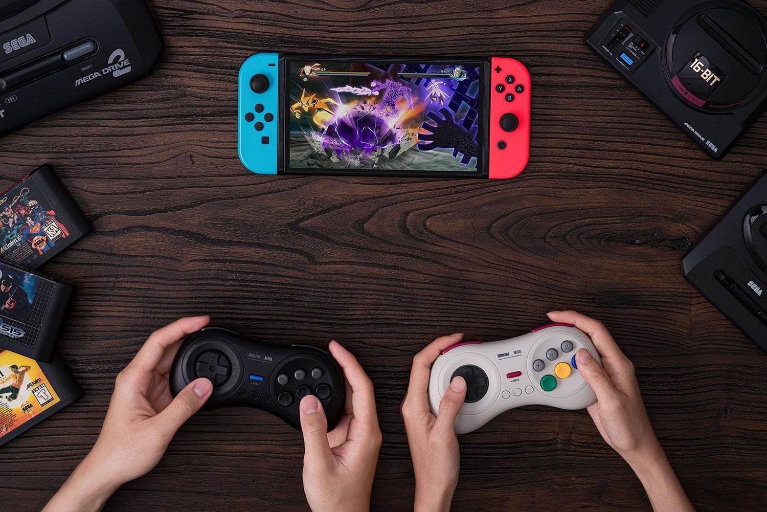 Nargos 8Bitdo M30 Bluetooth Gamepad Controller for The Original Sega Genesis and Sega Mega Drive-(Bluetooth Version)