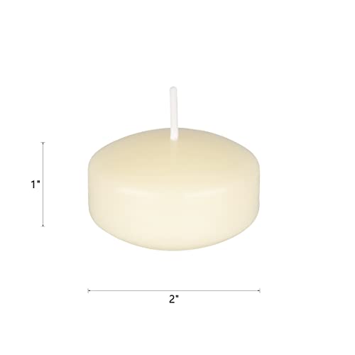 Mega Candles 12 pcs Unscented Ivory Floating Disc Candle, Hand Poured Paraffin Wax Candles 2 Inch Diameter, Home Décor, Wedding Receptions, Baby Showers, Birthdays, Celebrations & Party Favors
