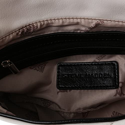 Steve Madden womens Steve Madden COOKIE Colorblock Crossbody, Black/White, One Size US