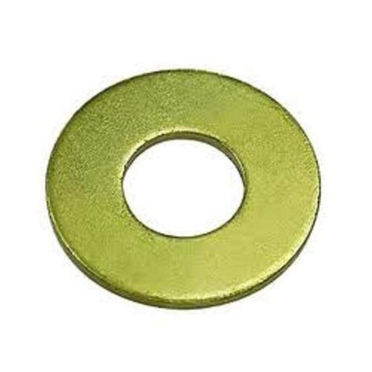 Small Parts Steel Flat Washer, Zinc Yellow Chromate Plated Finish, Grade 8, ASME B18.22.1, 7/8" Screw Size, 15/16" ID, 1-3/4" OD, 0.145" Thick (Pack of 10)