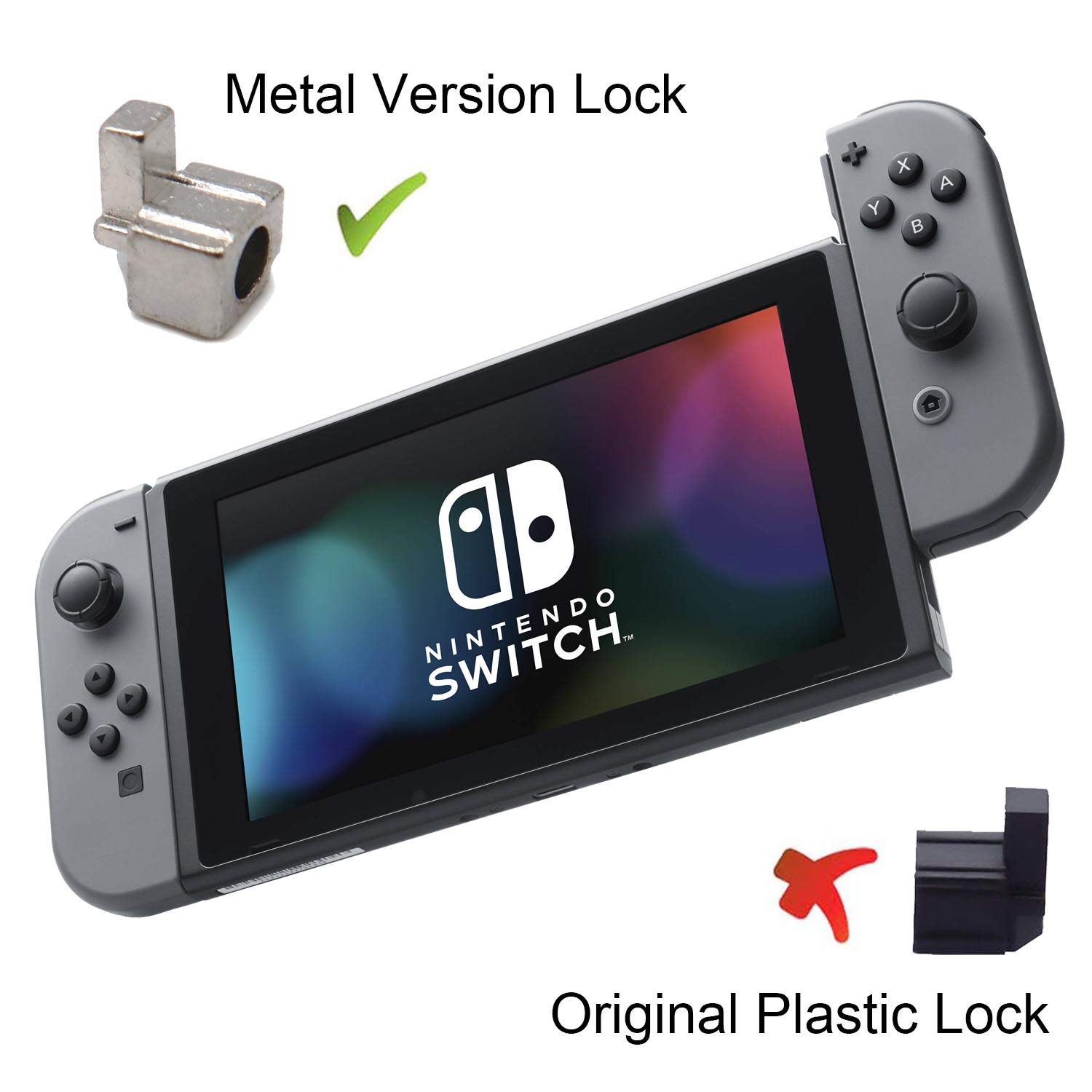 BRHE Metal Buckles Replacement Parts for Switch Controller Repair Latches Left and Right Lock Buckles with Screws, Springs (4 Pack)