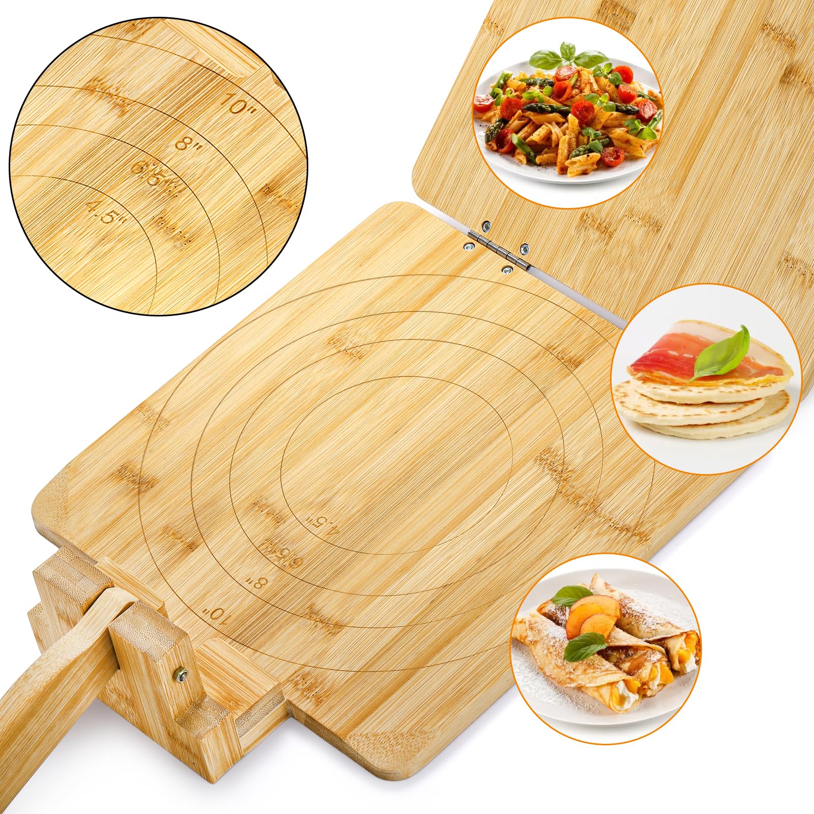 Coloch Bamboo Tortilla Press 10 Inch, Large Tortilla Maker with 60 PCS Parchment Paper and Dough Scraper, Square Mexican Tortilla Presser for Tortilla Making, Roti, Burritos, Taco