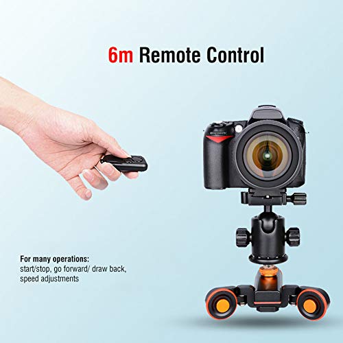 Camera Slider Dolly, Portable Versatile Motorized Camera Car Dolly for DSLR Camera Action Camera Cellphone, Professional Video Stabilizers Camera Cine Dollies