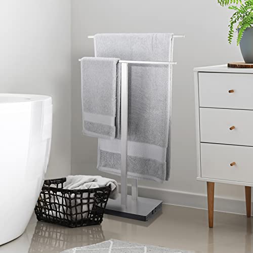KES Towel Rack Bathroom Hand Towel Holder 2-Tier, Towel Rack for Bathroom Floor, SUS304 Stainless Steel Brushed Finish, BTH221-2
