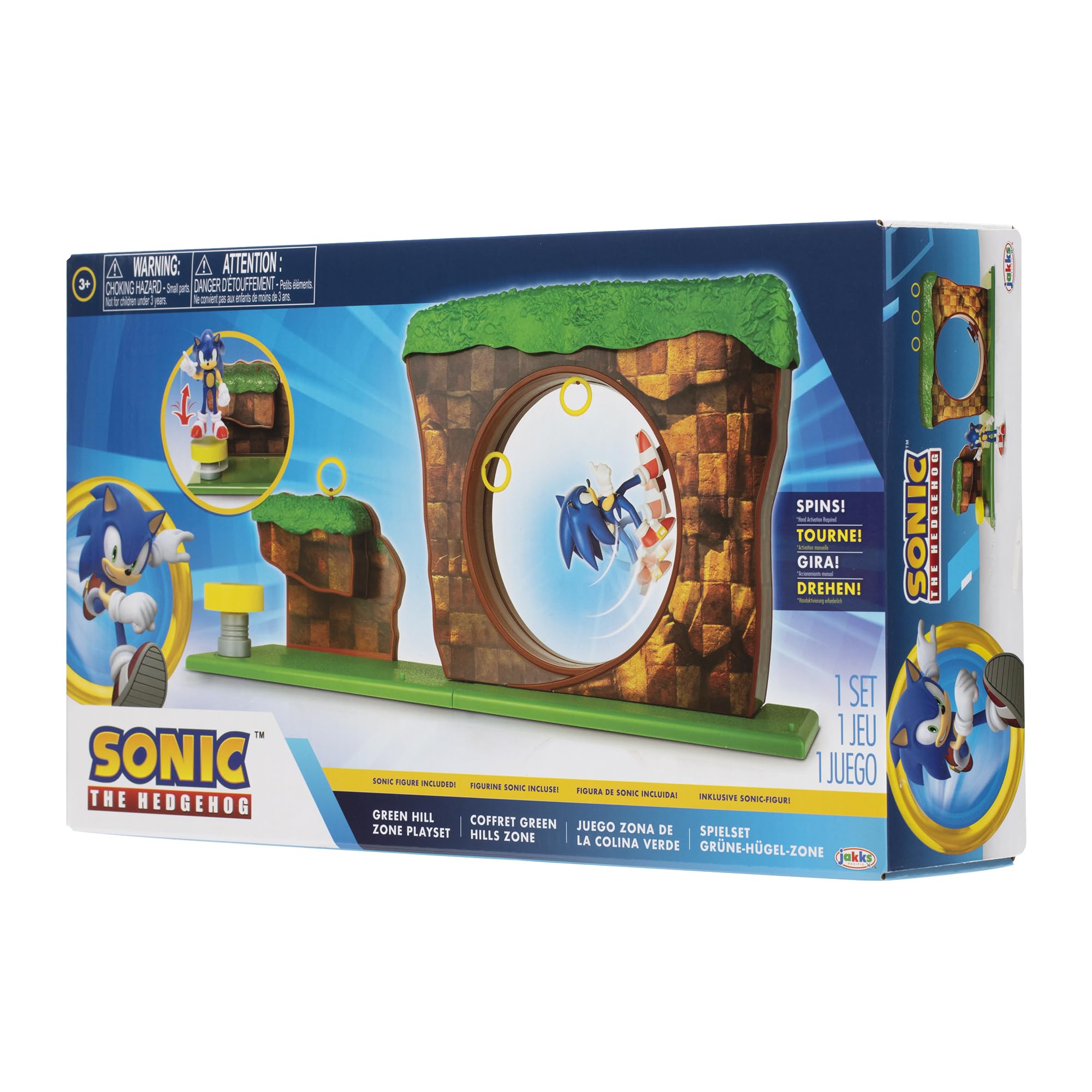 Sonic The Hedgehog Green Hill Zone Playset with 2.5" Sonic Action Figure