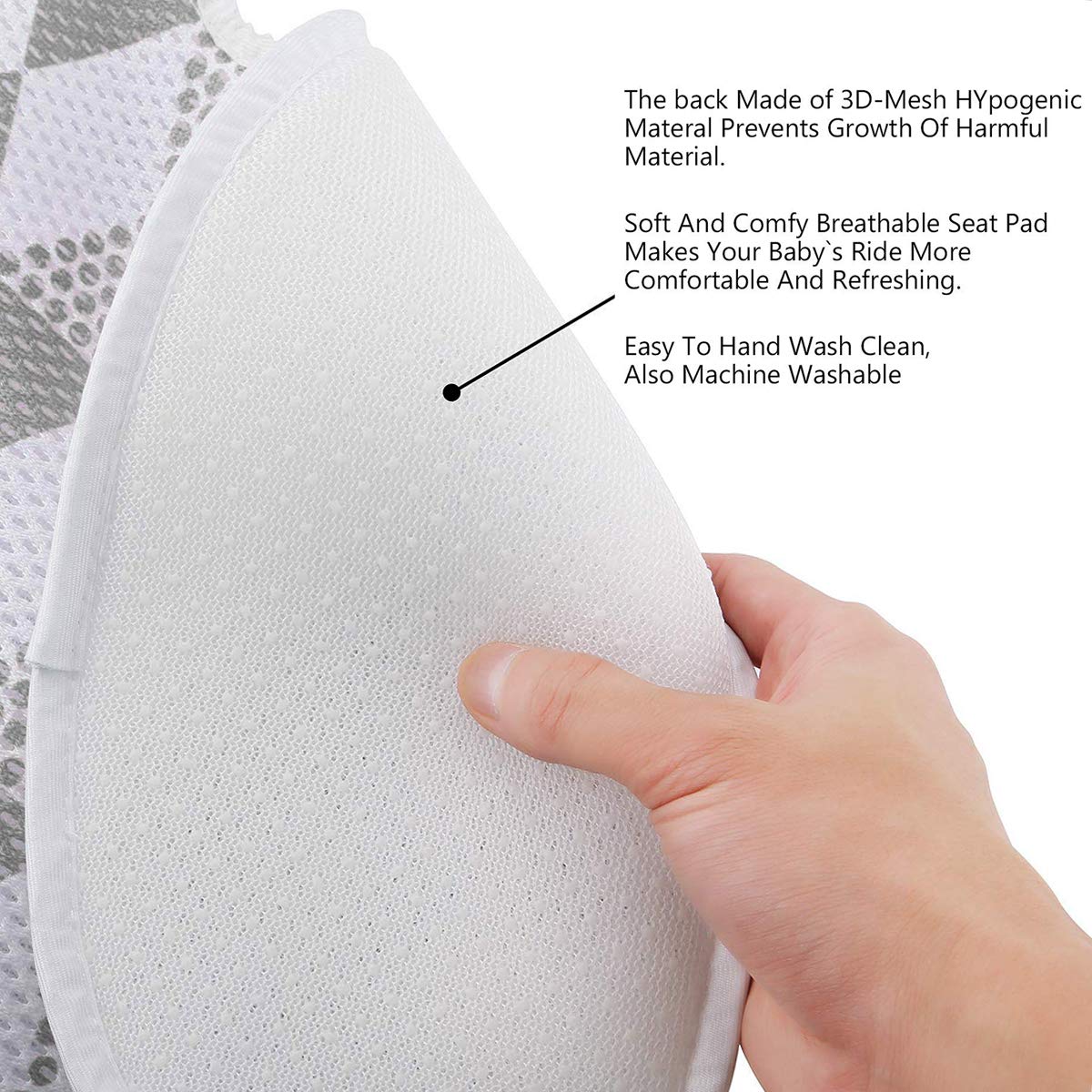 Camidy Universal Baby Stroller Pad Car Seat Breathable Liner Cushion Pillow Support Pad