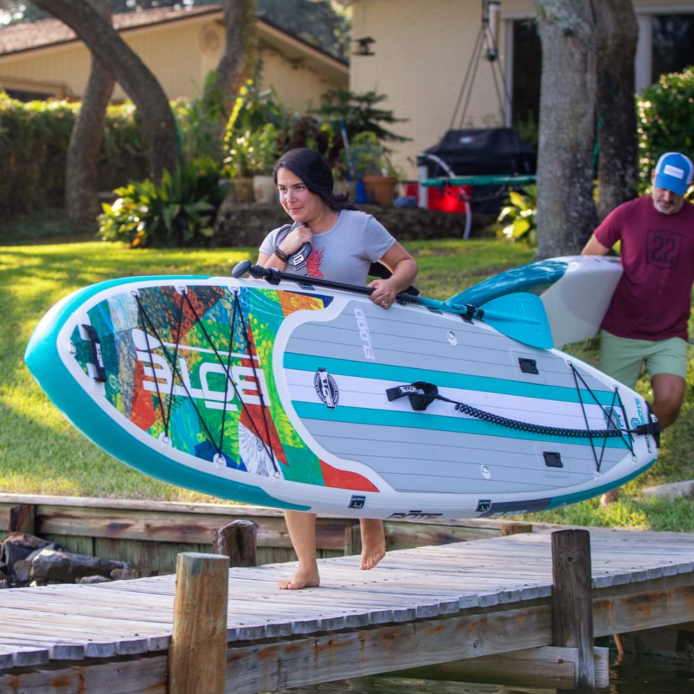 Bote Flood Aero Inflatable Stand Up Paddle Board, SUP with Accessories | Pump, Paddle, Fin, Travel Bag | Native Patchwork…
