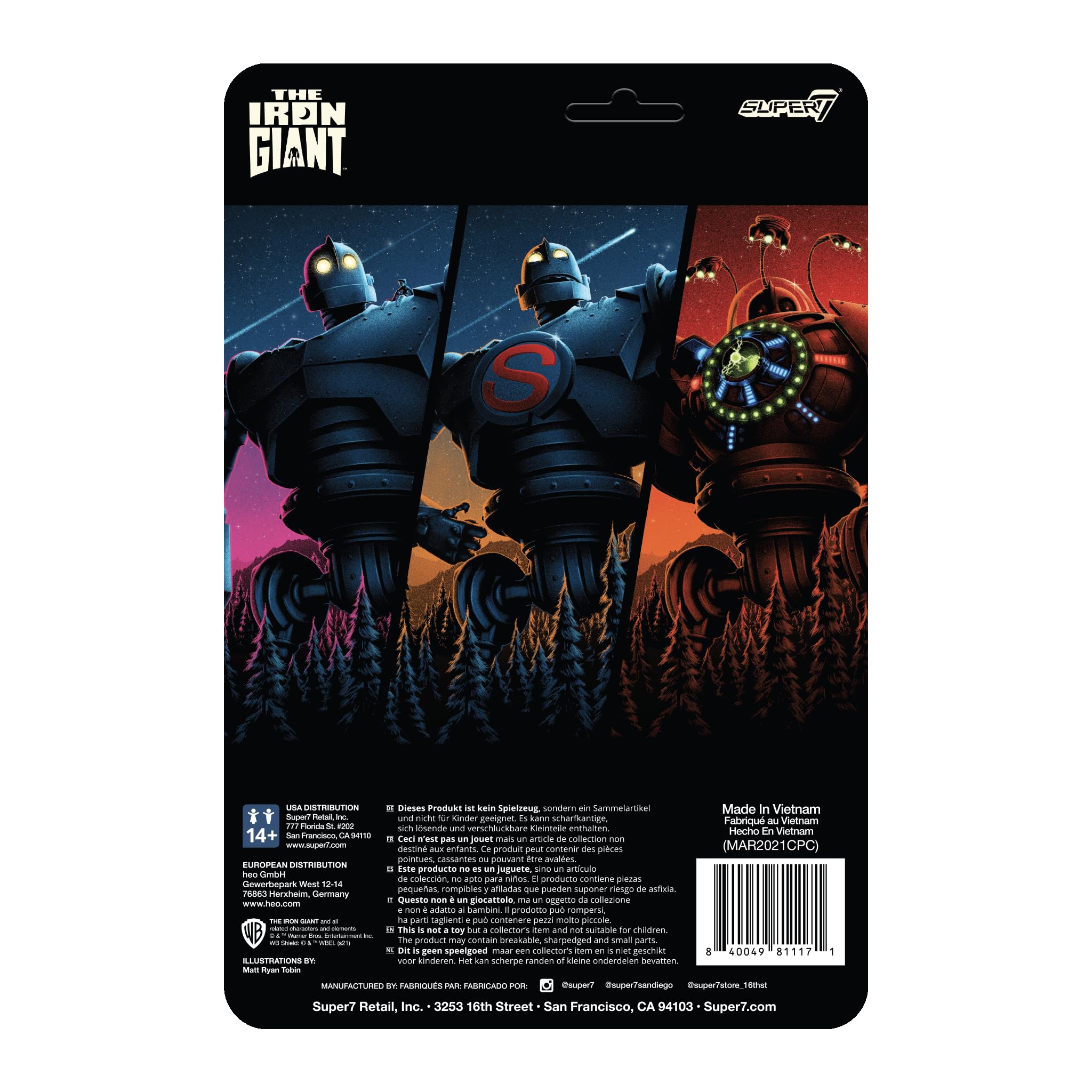 Super7 The Iron Giant - 3.75" Iron Giant Action Figure with Hogarth Hughes Accessory Classic Movie Collectibles and Retro Toys