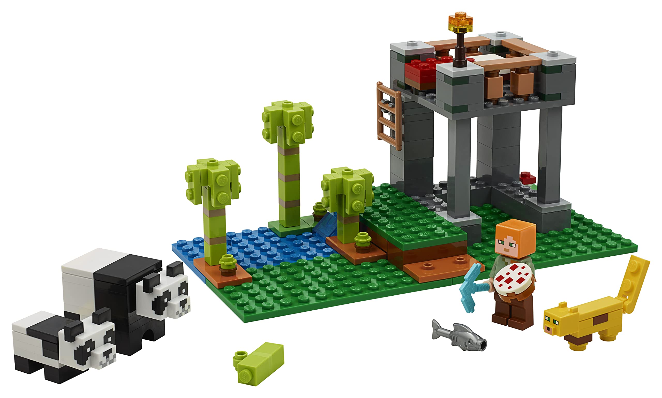 LEGO 21158 Minecraft The Panda Nursery Building Set with Alex & Animal Figures, Toys for Boys and Girls 7 Plus Years Old