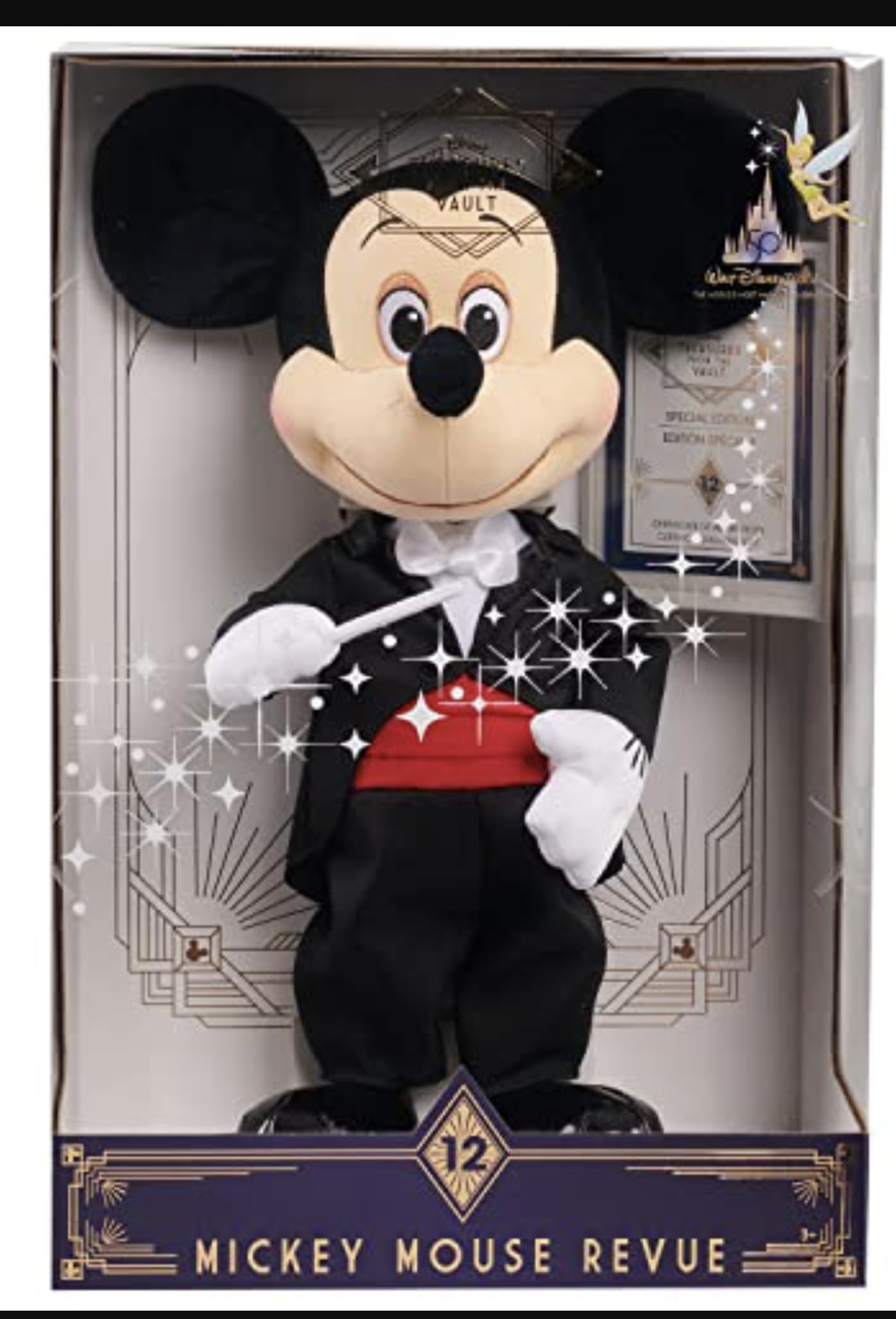 Just Play Disney Treasures From the Vault, Limited Edition Mickey Mouse Revue Plushie, Officially Licensed Kids Toys for Ages 3 Up, Amazon Exclusive