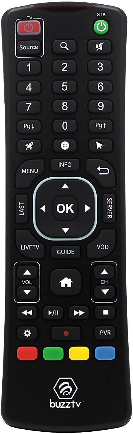 Buzz TV XR4000 with Bonus ARQ100 + Buzz Samsung LG Remote - Android 9.0 IPTV Set-Top Box - Faster Than Ever Before - 4K Ultra HD - 2GB RAM 16GB Storage - Latest Graphics Processor - Dual Band Wi-Fi.