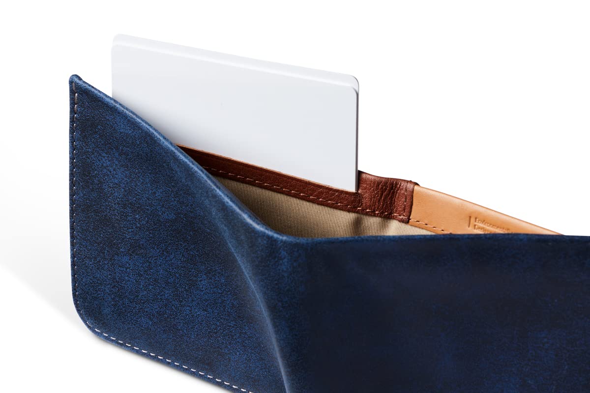 Bellroy Hide & Seek Slim Leather Wallet RFID Versions Available, Ocean, One Size