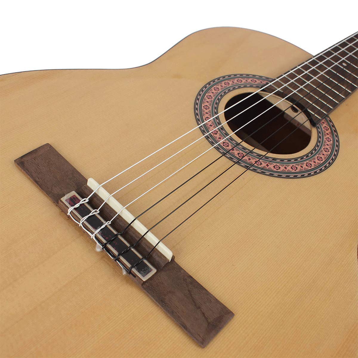 JYsun Classical Guitar Strings Nylon Black 3 Full Sets and 1pc Guitar Tuner 1pc Guitar Restringing Tool 1pc Guitar Capo 1pc Cleaning Cloth for Musical Instrument