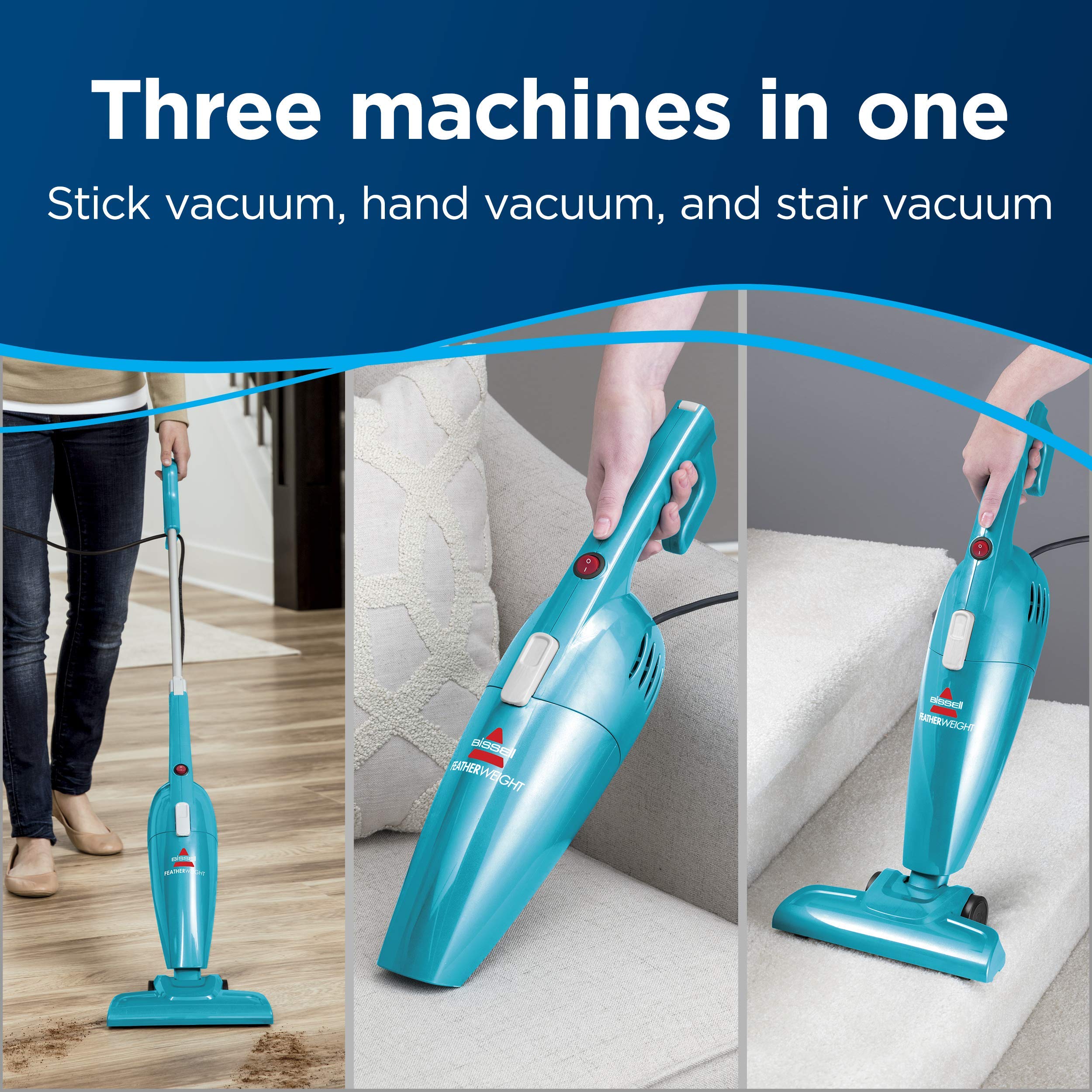 BISSELL Featherweight Stick Lightweight Bagless Vacuum, 2033M, Black (Renewed)