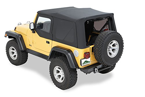Pavement Ends by Bestop 51148-35 Black Diamond Replay Replacement Soft Top Tinted Windows; No door skins included for 1997-2006 Jeep Wrangler
