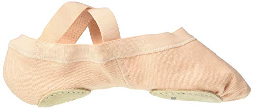 Bloch girls Synchrony Split Sole Stretch Canvas Slipper / Ballet Shoe, Pink, 1.5 Little Kid US