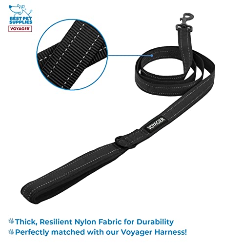 Voyager Step-In Air Dog Harness w/ Leash - All Weather Mesh Step in Vest Harness for Small and Medium Dogs by Best Pet Supplies - Black, S