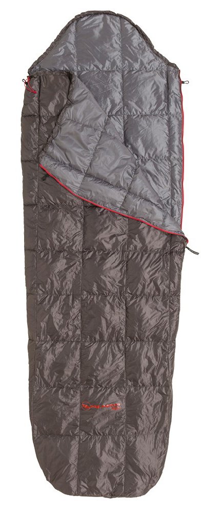 Big Agnes McKinnis Lightweight Down Summer Sleeping Bag, Shale/Gray, Regular Length/Left Zipper
