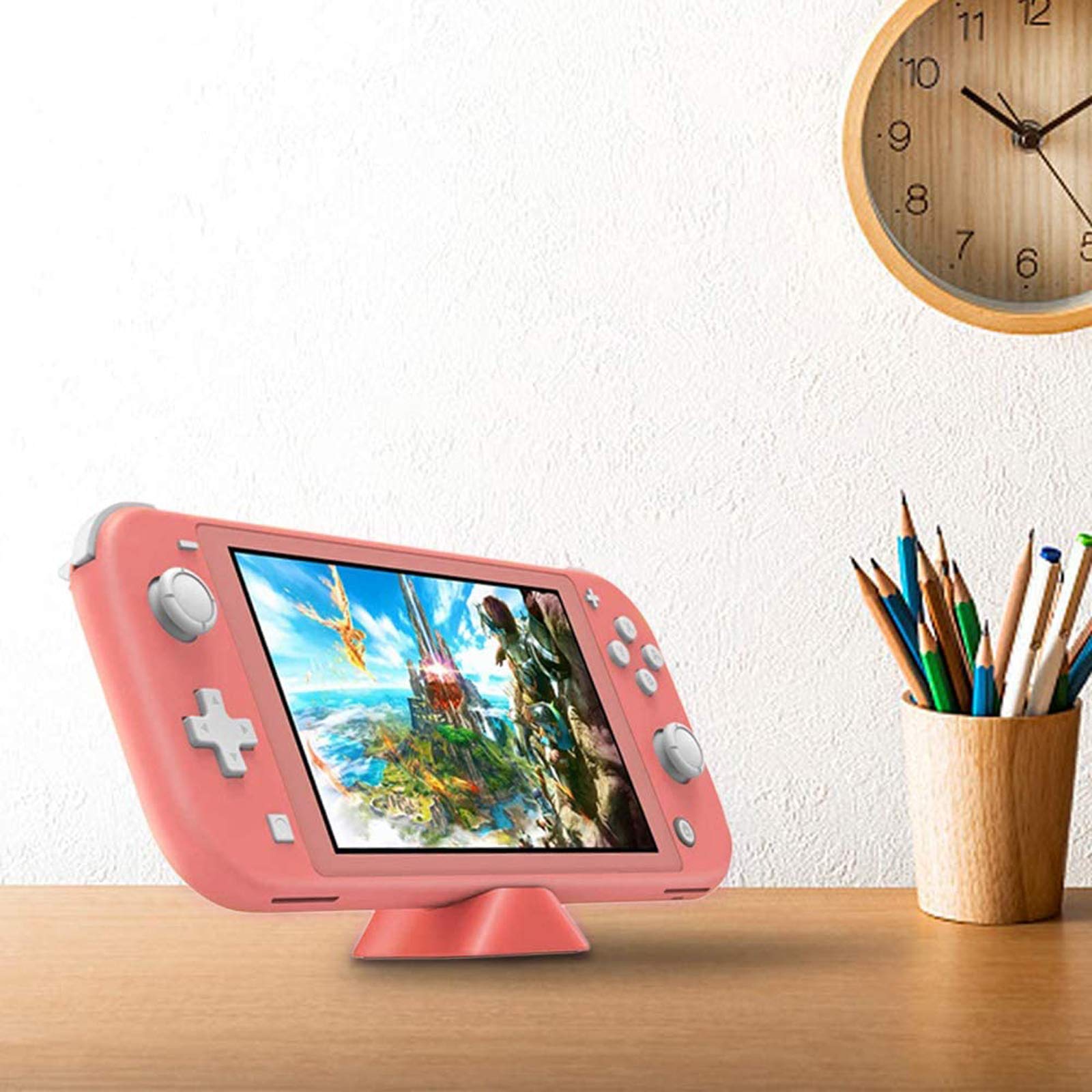 Nintendo 2021 Switch Lite Console Family Christmas Holiday Bundle - Coral, 5.5" Touchscreen Display, Built-in Plus Control Pad, Speakers, WiFi, Bluetooth 4.1, Charging Station Bundle