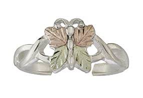 Black Hills Gold Butterfly Ring made of Sterling Silver