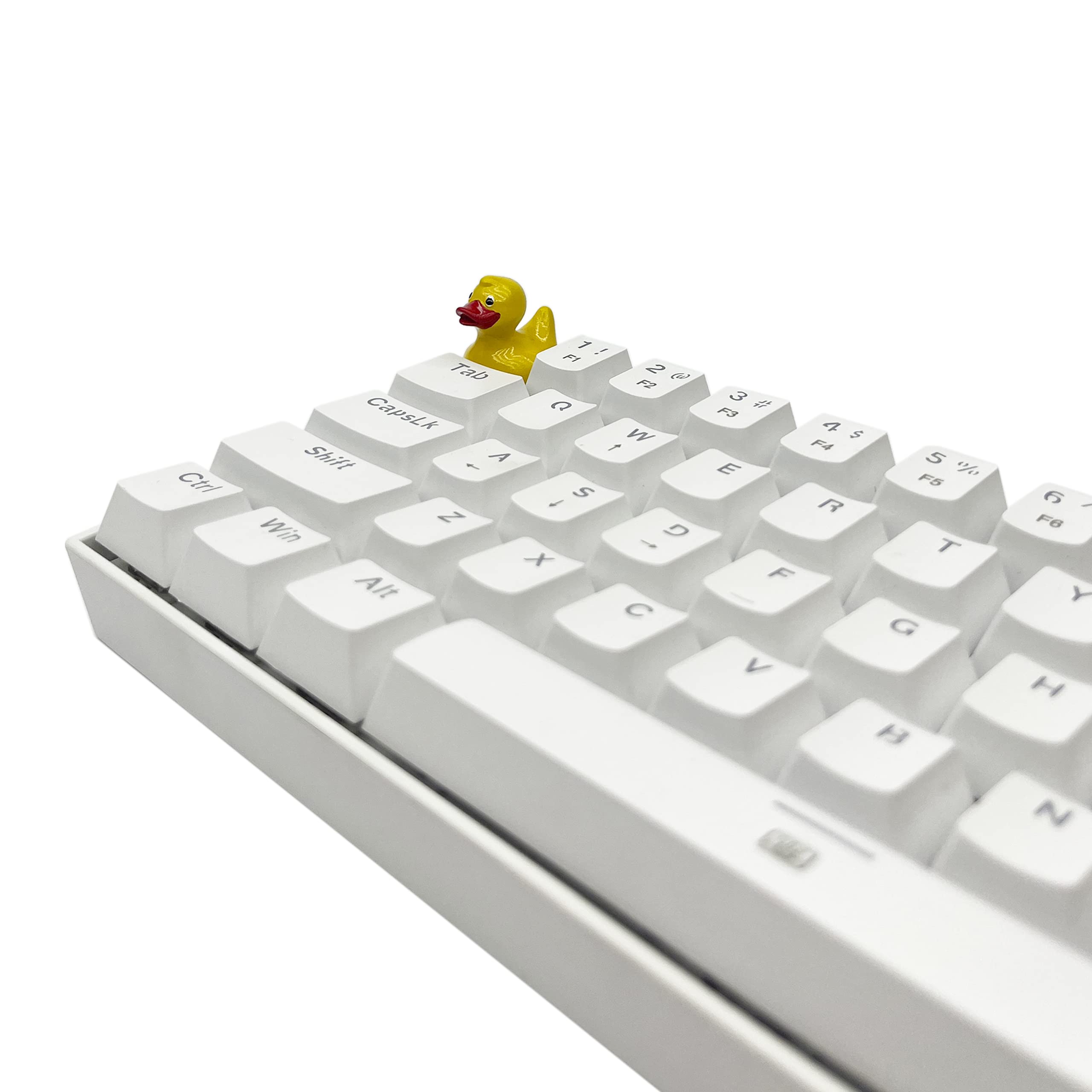 Custom Keycap for Mechanical Gaming Keyboard - Design Cute Duck - Artisan Cherry MX Made in Resin with Universal Compatibility - Unique Gift Idea, Yellow