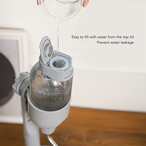 HEEPDD Pet Standing Water Dispenser Feeder Bowl, 500ml No Drip Automatic Water Bottle Food Feeder for Cats Dogs