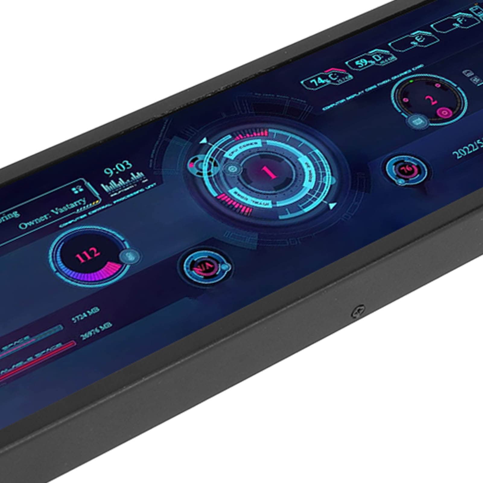 Computer Temp Monitor, 7.9 Inch IPS USB Mini Screen PC Sensor Panel Display Computer Case SubScreen, Theme Editor, Auto Off, HDMI Input, for PC CPU GPU RAM Data Monitor