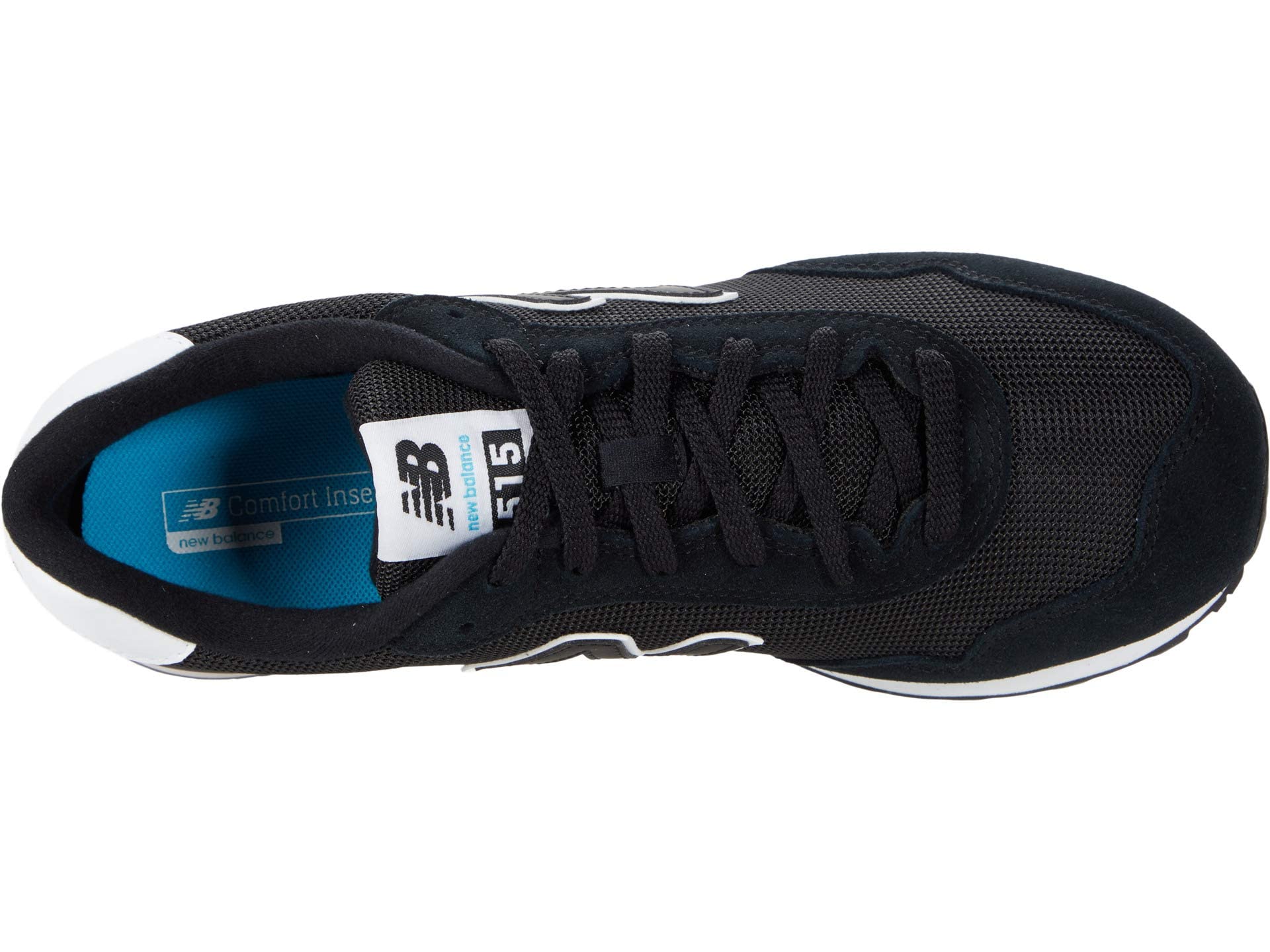 New Balance Women's 515 V3 Sneaker, Black/Nb White, 8