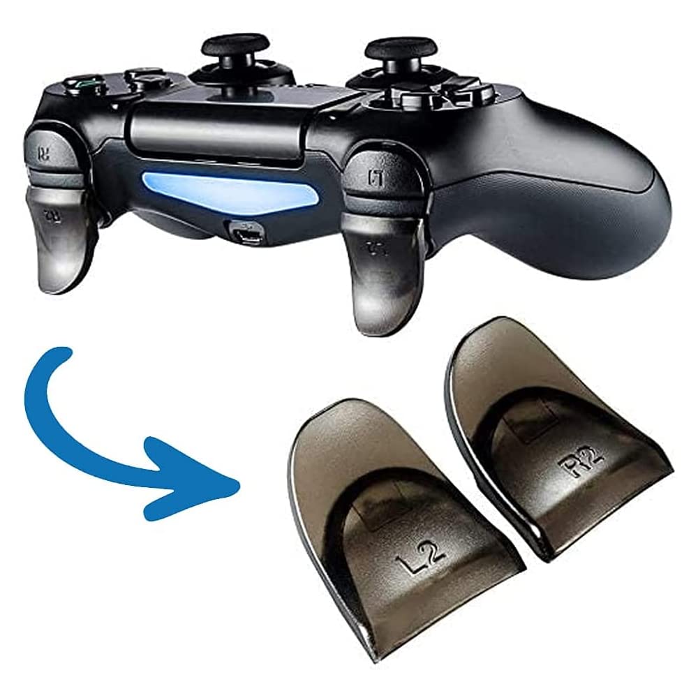 MMOBIEL R2 L2 Trigger Extension Buttons for Playstation 4-2 Pair Buttons for PS4 Controller Replacement - Compatible with PS4, PS4 Slim, PS4 Pro - Dualshock 4 Controller