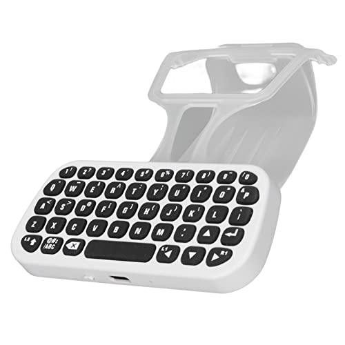 ciciglow Wireless Controller Keyboard for PS5, Portable Gamepad Chatpad with Clip and Charging Cable Wireless Bluetooth Chatpad for Messaging and Gaming Live Chat