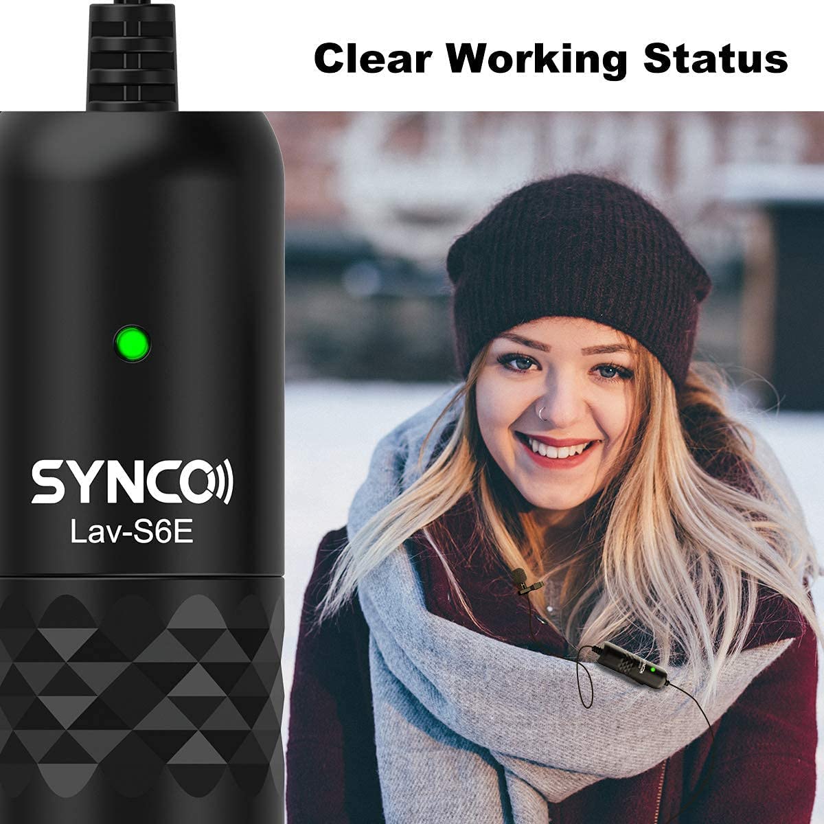 SYNCO G2(A2) Wireless Lavalier Microphone and an Extra 6M Cord lavalier Microphone
