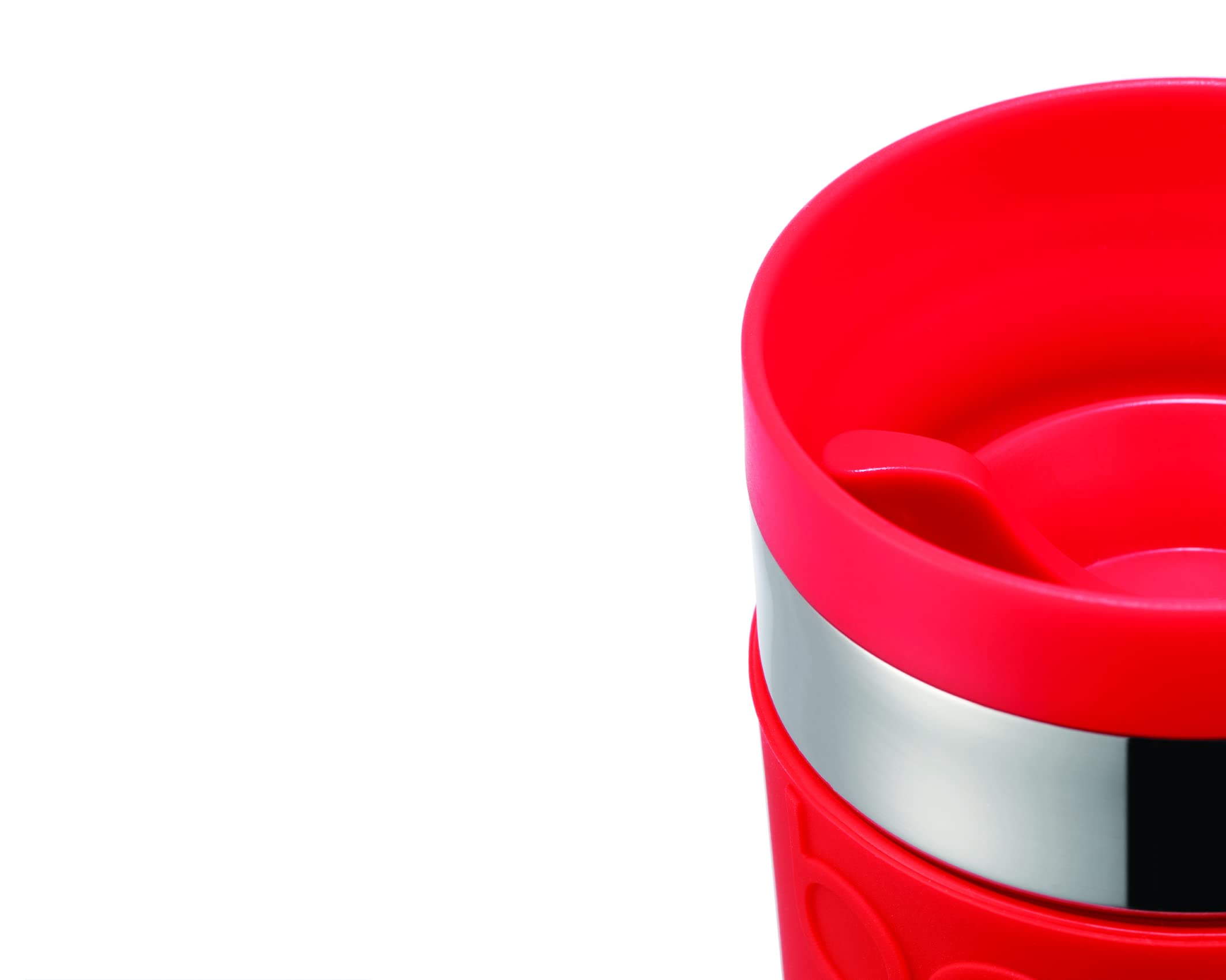 BODUM 11093-294 Travel Mug, Vacuum, Stainless Steel - 0.35 L, Red