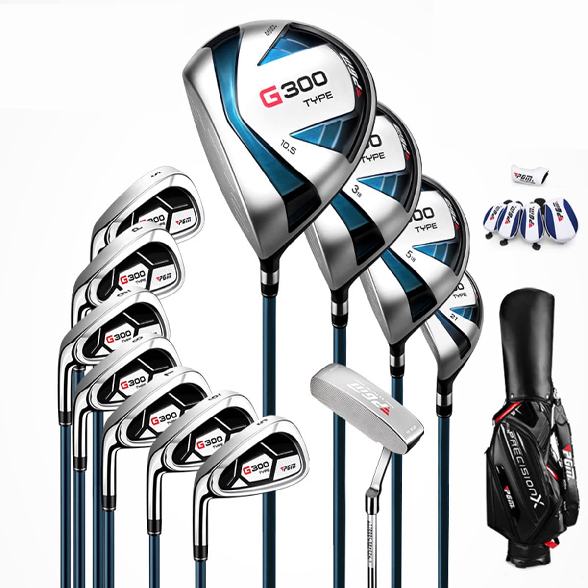 Complete Golf Clubs Set 13 Pieces for Men & Women Left Hand,Includes Titanium Golf Driver, 3 & #5 Fairway Woods, 4 Hybrid, 5-SW Irons, Putter and Golf Bag