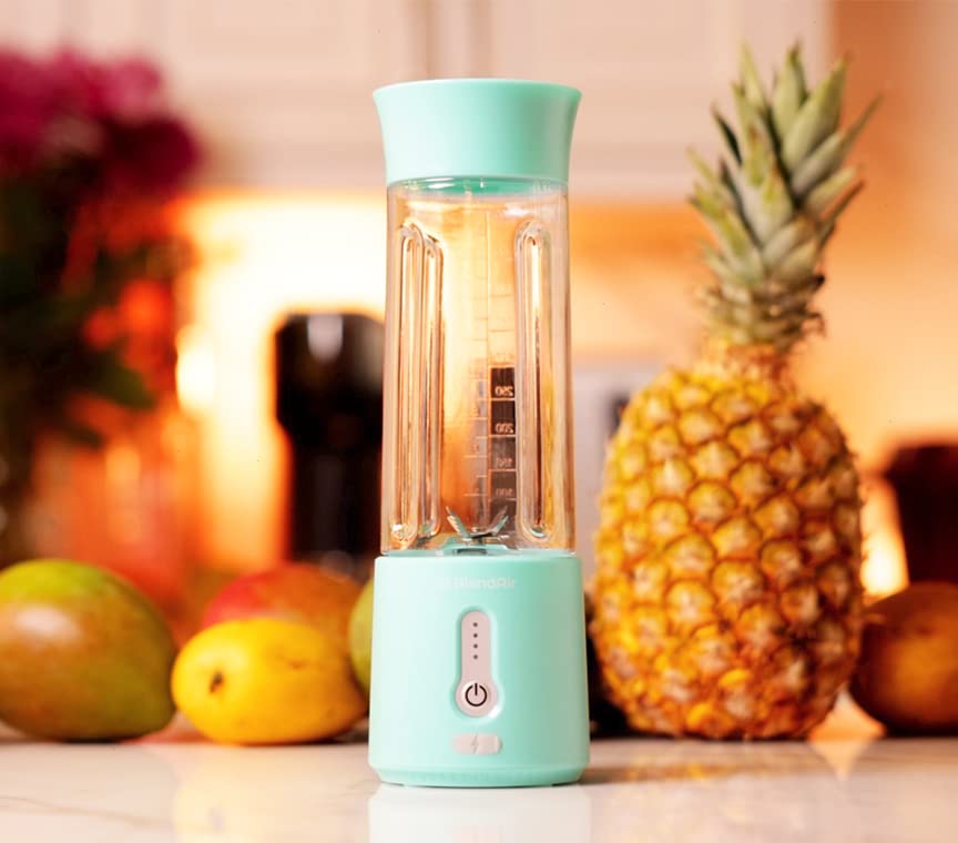 BlendAir Portable Blender - 500ml, Teal, USB Rechargeable, Powerful & Durable, Personal Blender for Smoothies, Soups, Sauces, Crushing Ice, Baby Food & More