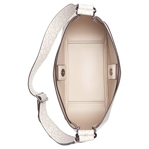 Calvin Klein Zoe Crossbody, Almond/Taupe/Vanilla/Khaki/Cherub White Logo