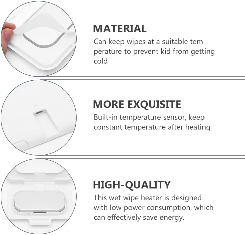 CAM2-KIDS Baby Wipe Warmer, Baby Wet Wipes Dispenser, USB Infant Wet Wipes Warmer (White)