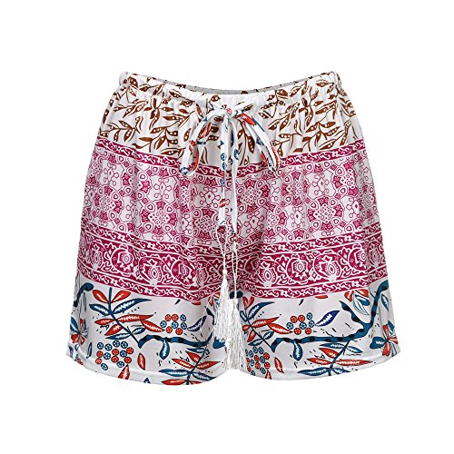 New Print Shorts, Thenlian Fashion Women Sexy Hot Pants Summer Casual Shorts High Waist Short Pants (L, PURPLE)