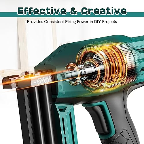 Electric Brad Nailer, NEU MASTER NTC0040 Electric Nail Gun/Staple Gun for Upholstery, Carpentry and Woodworking Projects, 1/4'' Narrow Crown Staples 200pcs and Nails 800pcs Included
