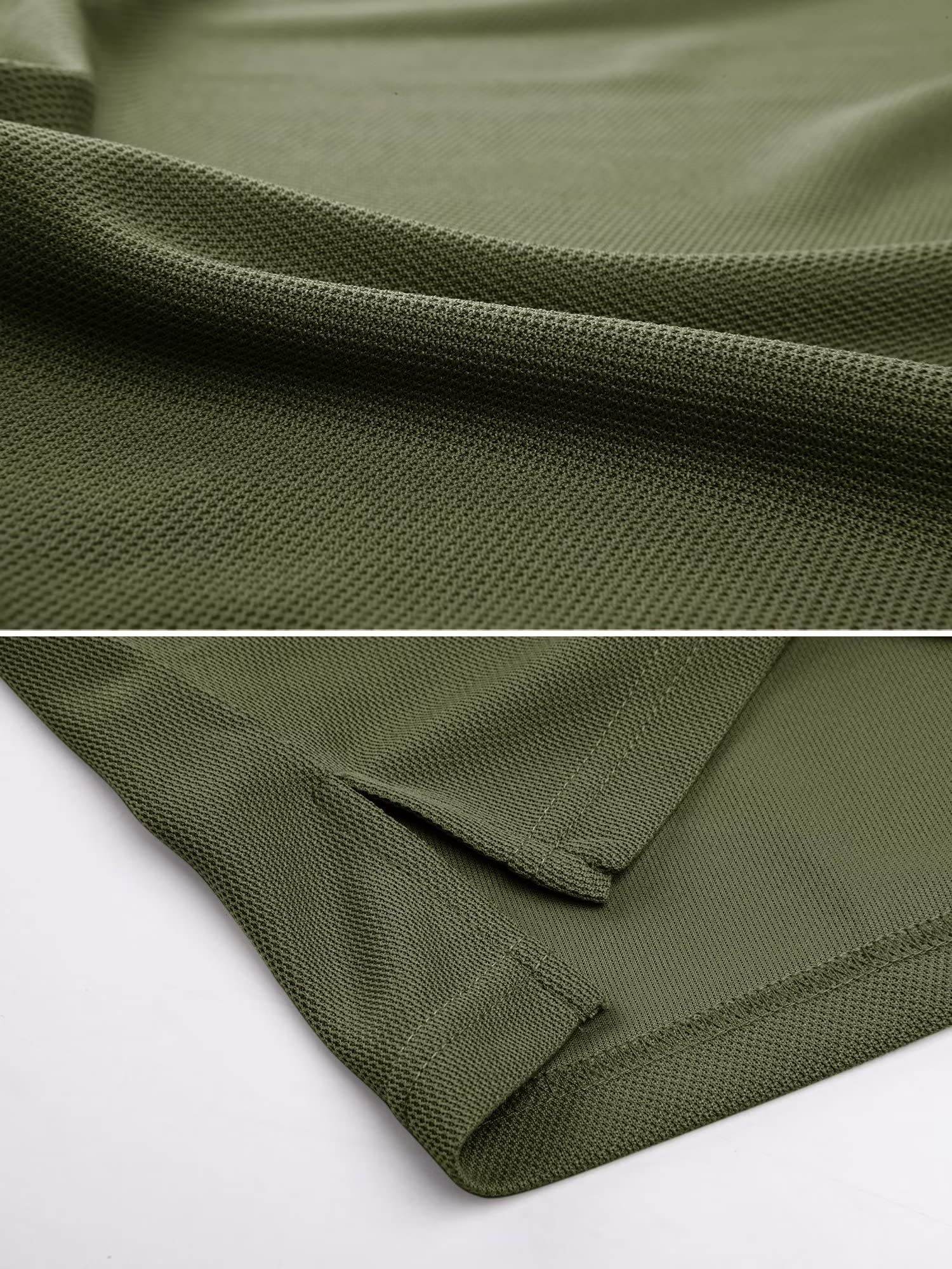 MAGCOMSEN Tactical Polo Shirts for Men Short Sleeve Summer Golf Shirts Casual Polo Shirt for Men Army Green S